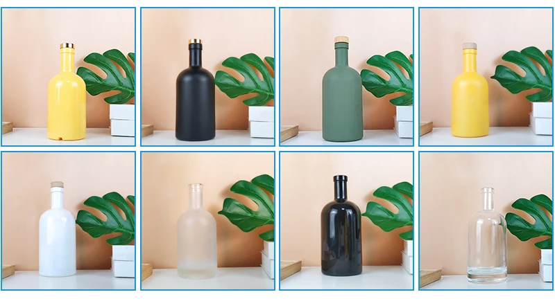 Custom Nordic Style Glass Vodka Bottle for Gin & Whisky