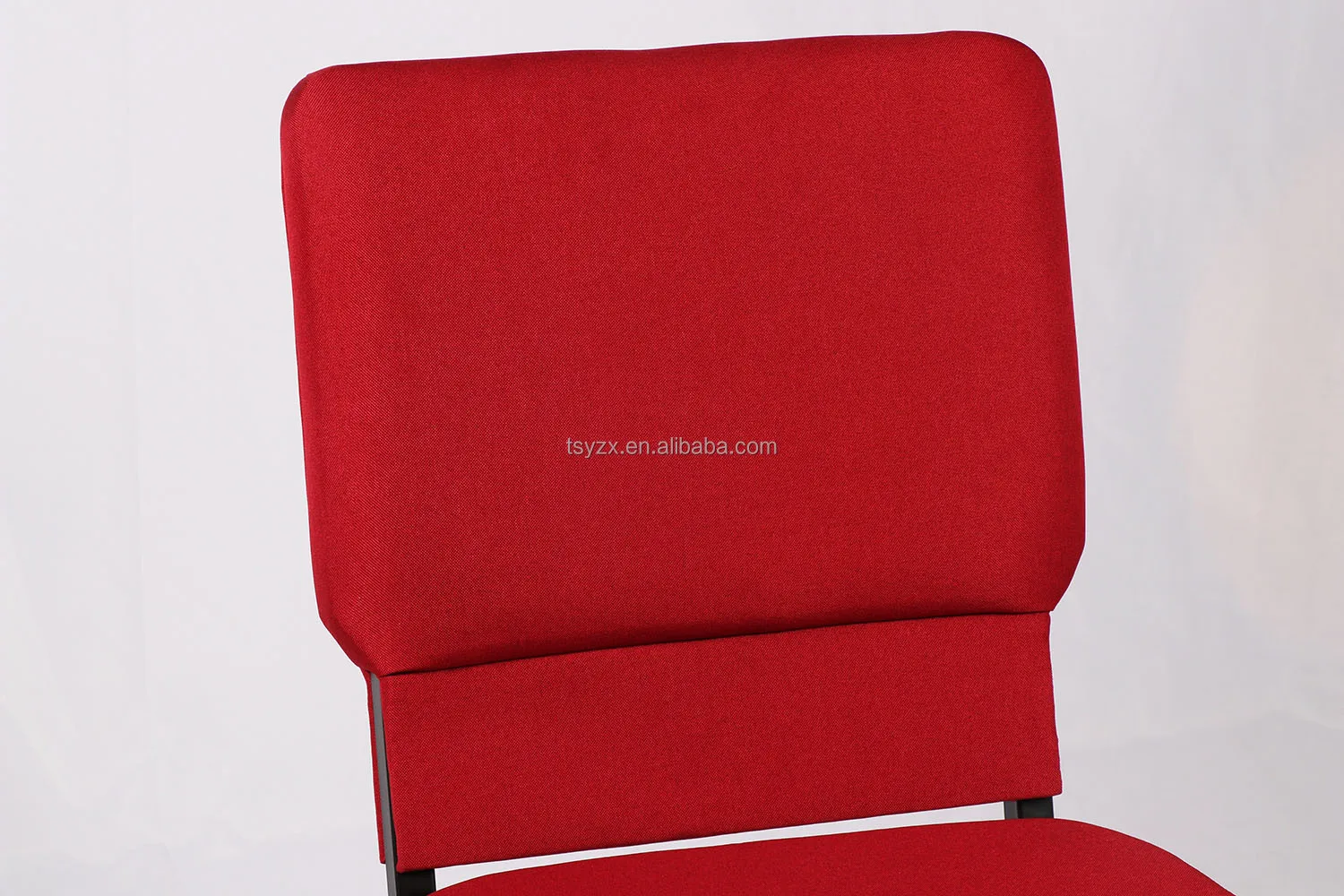 New Design Cheap Price Metal Frame Red Chairs Stackable Church Hall ...