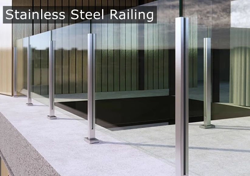 Stainless Steel Corridor Tangga Railing Design for Iron Cement Balcony ...