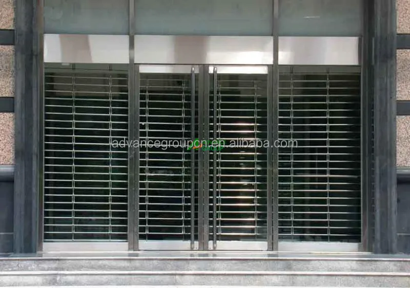 Transparent Roller Shutter Grille Door for Display Windows Security ...