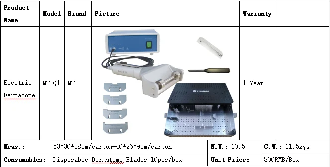Electric Dermatome for Skin Grafting in Burn & Plastic Surgery