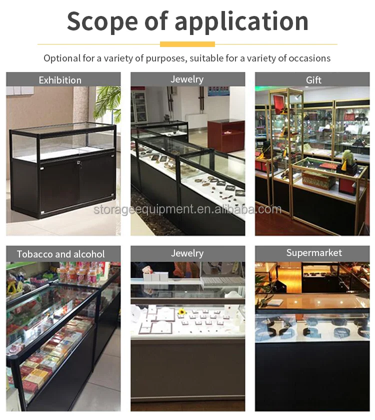 Living Room Glass Showcase Design with Lockable Door