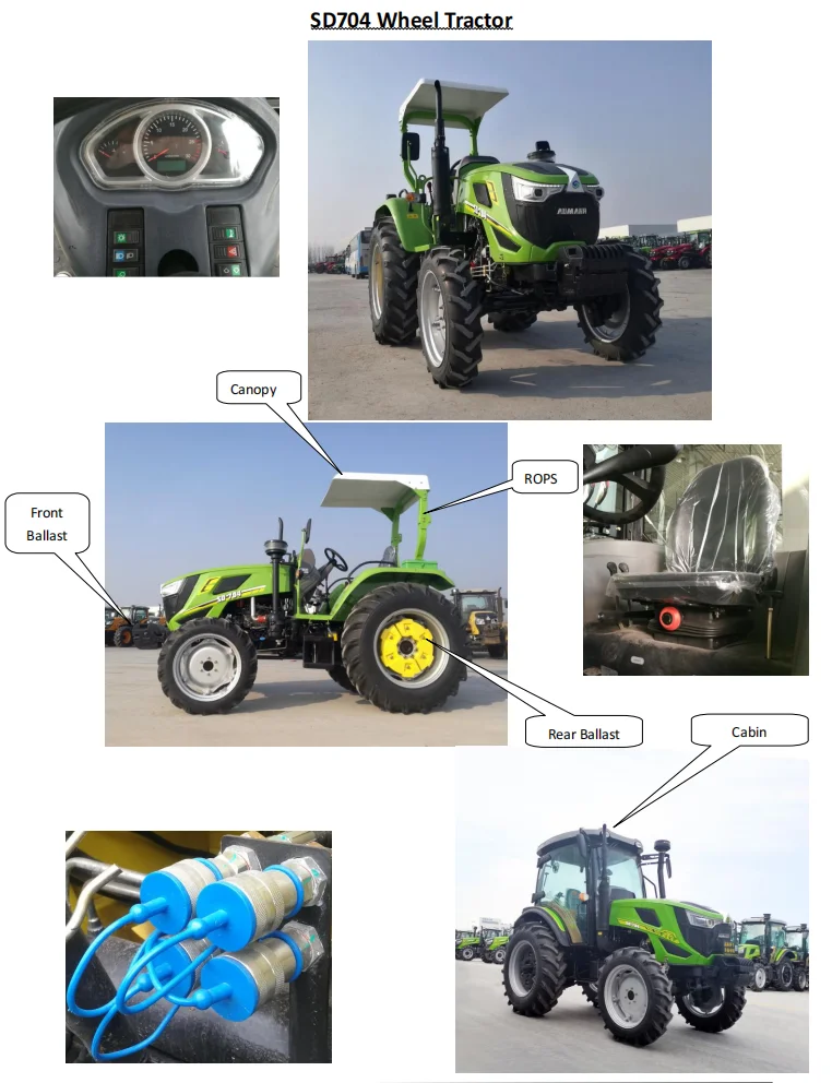 Mini Tractor 25hp/30hp/35hp/40hp/45hp/50hp/60hp/70hp/80hp 4wd Farming ...