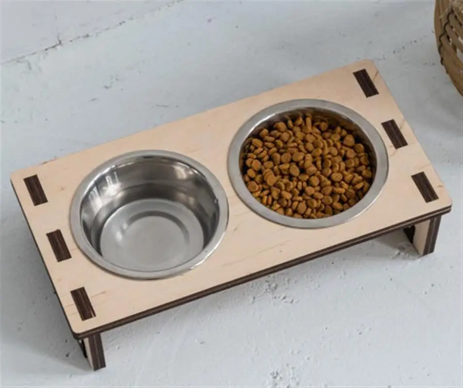 High Quality Handmade Elevated Food Rack Fashion Solid Wood Pet Feeder ...