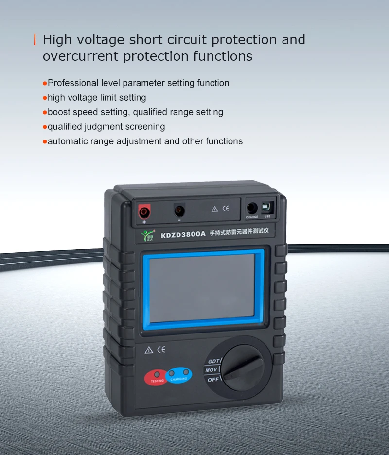 Multifunctional Lightning Protection Component Tester