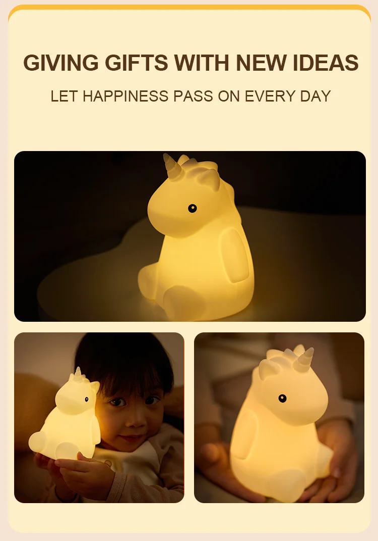 Decorative Small Soft Silicone Cute Pat Light Battery Version Color ...