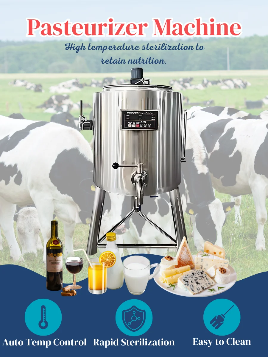 Small 50L Milk Pasteurizer/Juice Milk Pasteurizer 30 Litre Machine ...