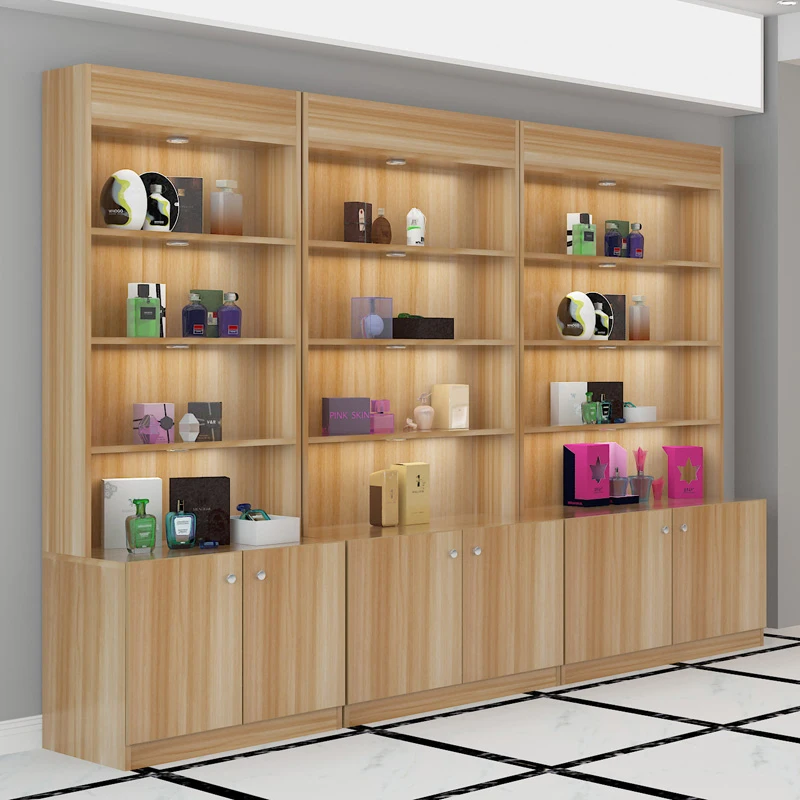 Custom Perfume Display Shelf Cosmetics Shopping Store Showcase Case ...