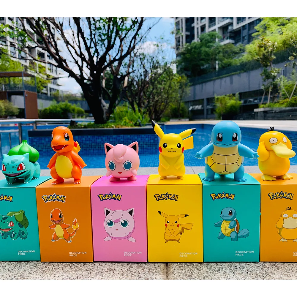 Mini Anime Pocket Monster Figure Cartoon Cute Pvc Poke Mon Chamader ...