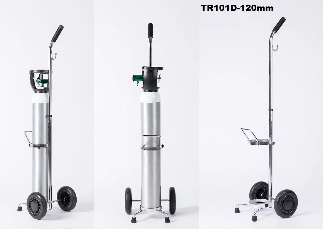 Medical Oxygen Cylinder Transport Cart - Lightweight & Portable