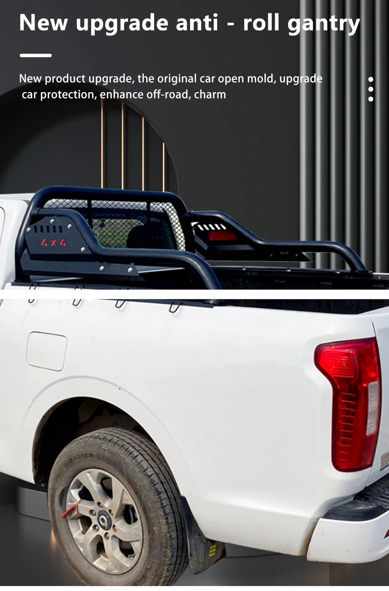 Steel Roll Bar 4x4 Roll Bar With Rack For Toyota Hilux Isuzu Dmax Ford ...