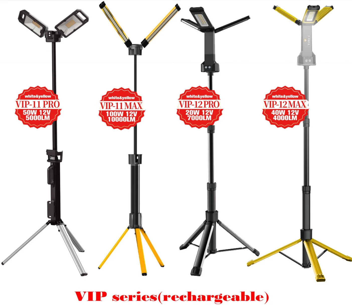 Toby's 2024 Portable Tripod LED Work Light - 10000 Lumens Rechargeable ...
