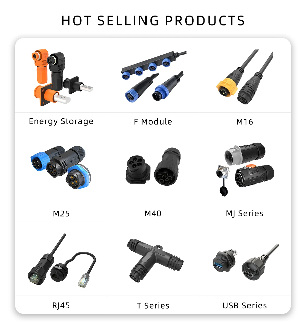 Jnicon Rj45 Plug Signal Screw Locking 180 Degree Socket Ethernet Rj45 ...