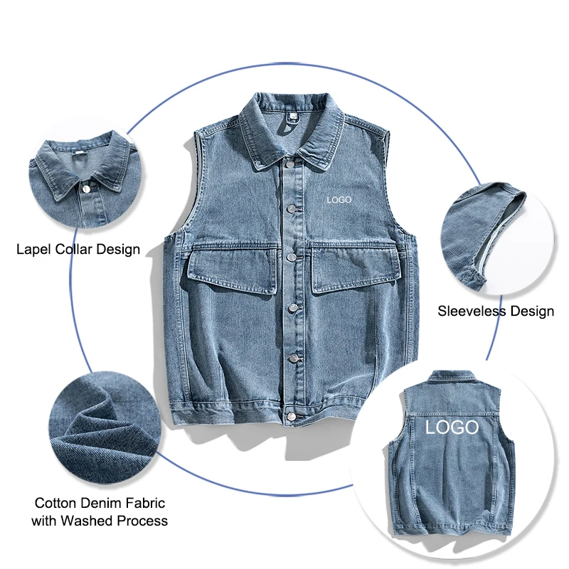 Shop Our Latest Denim Waistcoat Designs for Men 2024