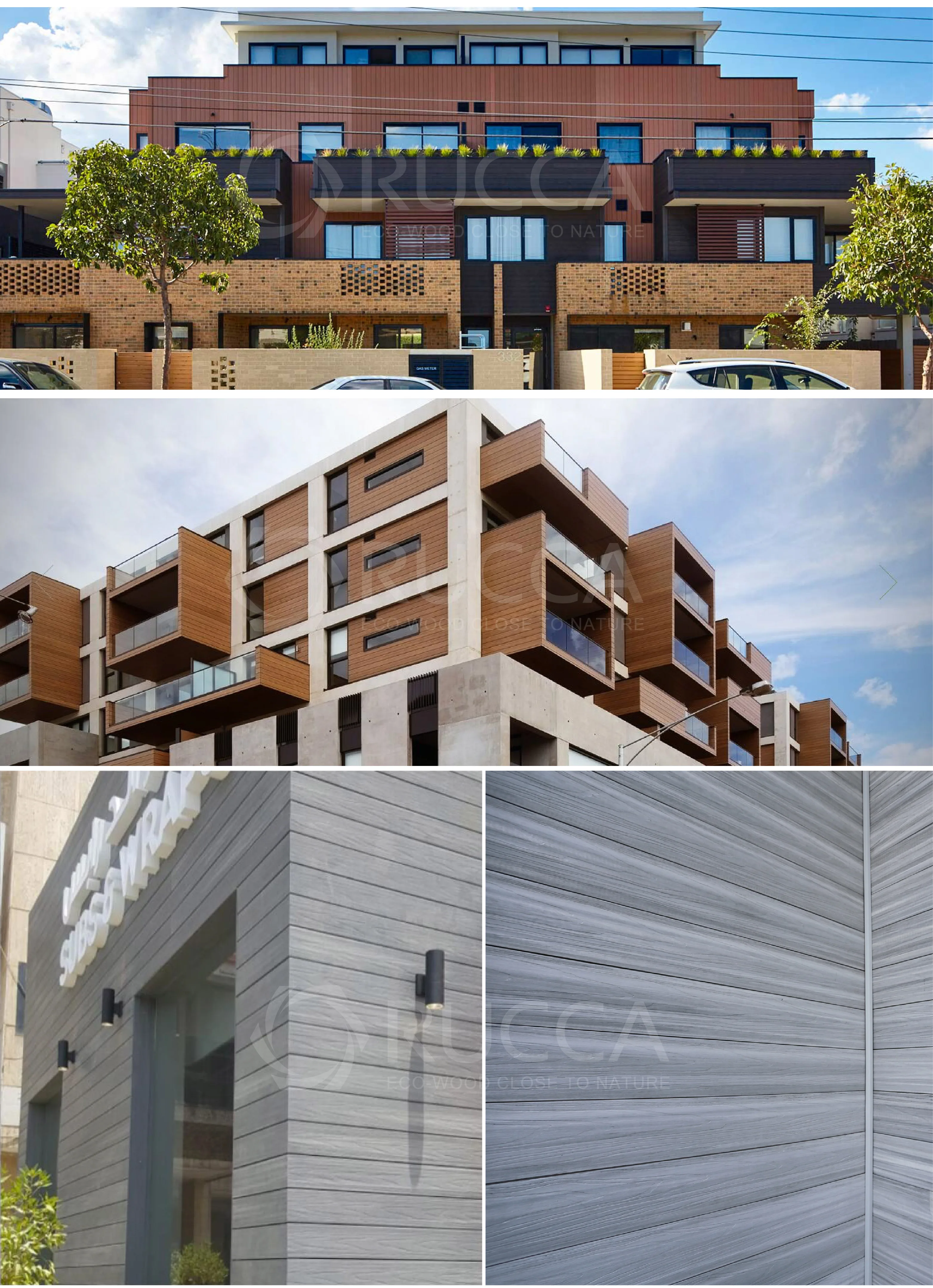 Solid Board Look Like Composite Woods for Wall Cladding