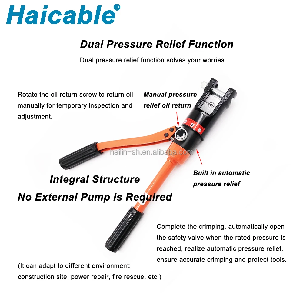 Portable Manual Hydraulic Cable Crimping Tool HP-240
