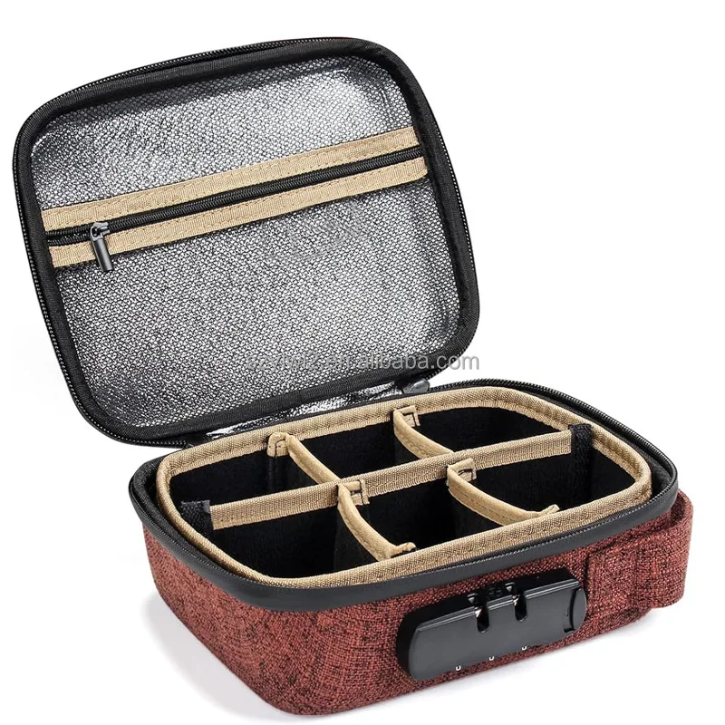 Custom Carbon Lined Large Stash Storage Odor Smellproof Smoke Case Box ...