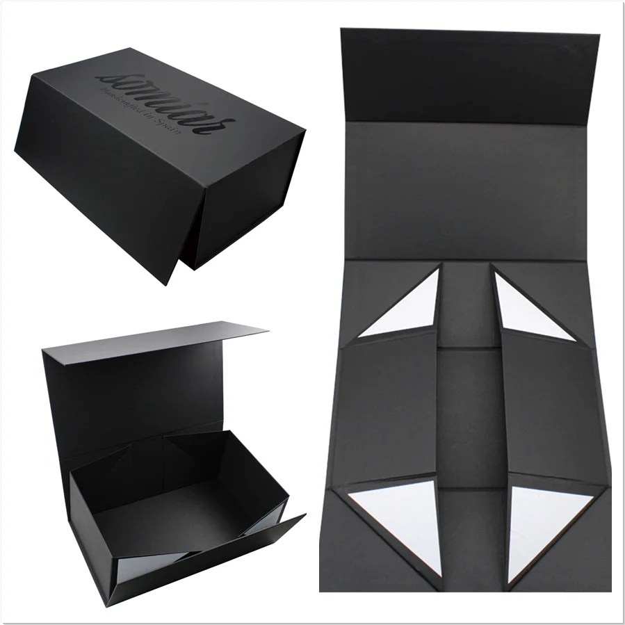Custom Luxury Black Paper Packing - Magnetic Gift Box