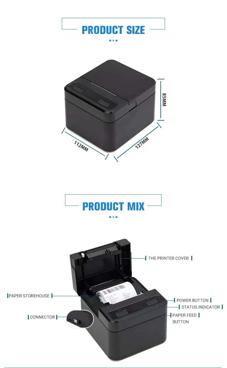 Wholesale 2 Inch Thermal Receipt And Ticket Printer Usb Desktop Receipt ...