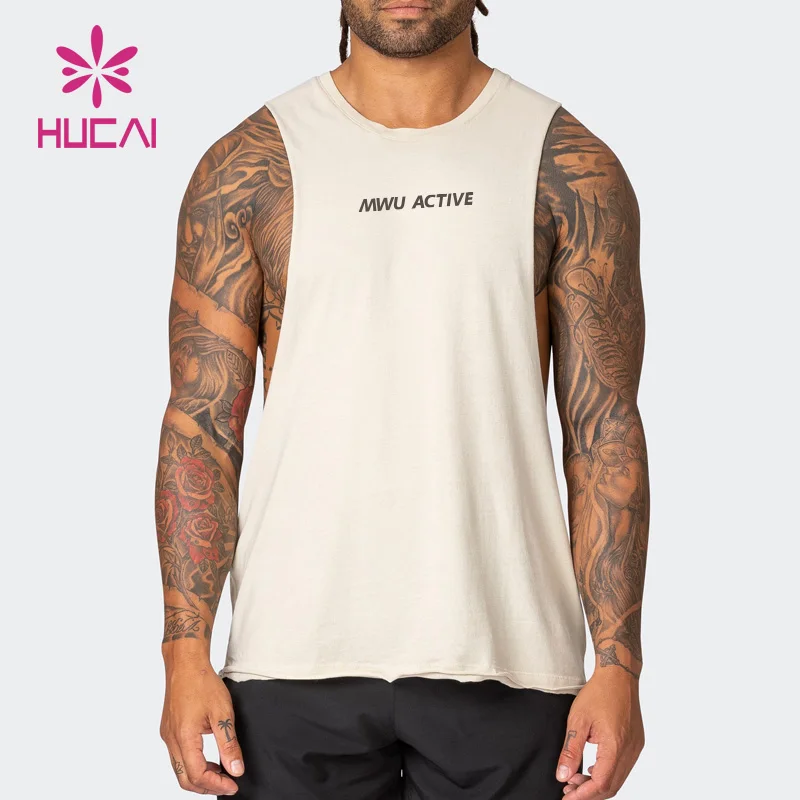 Custom Loose Running Muscle Mens Cotton Spandex Running Fitness ...
