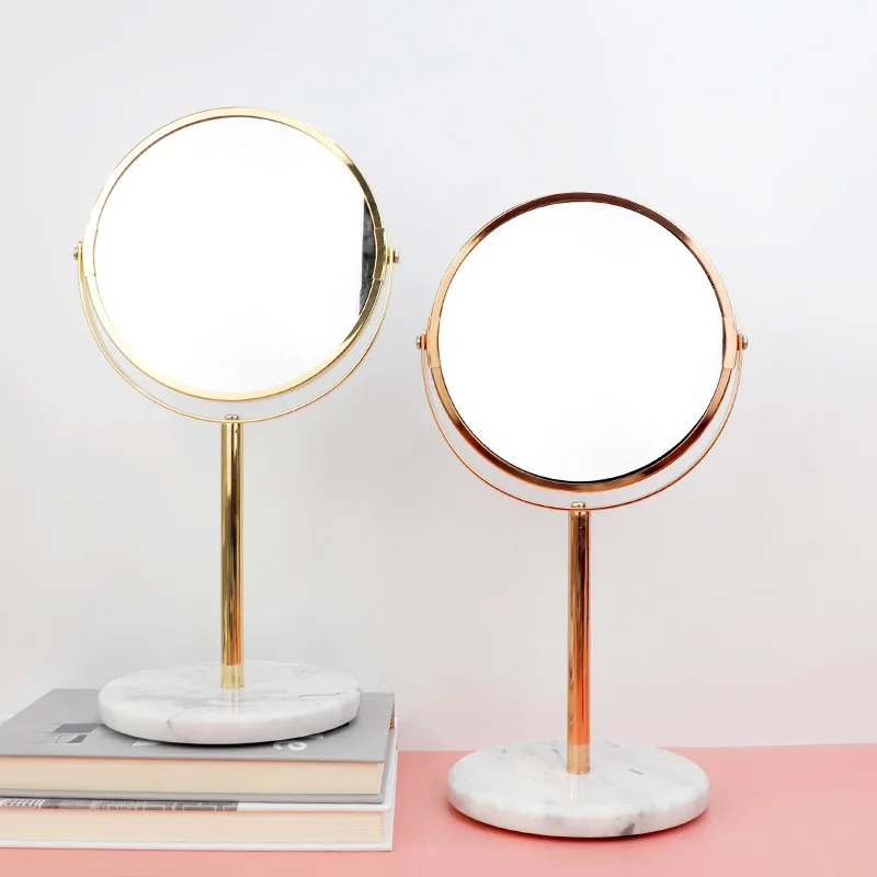 Metal Chromed Table With White Marble Base Beauty Dressing Round ...