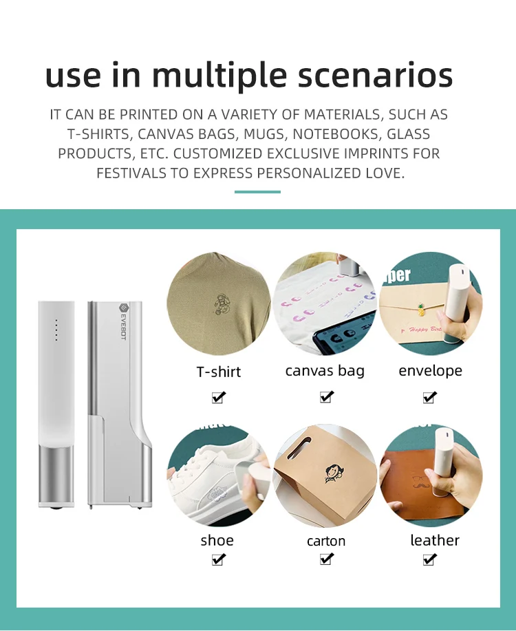 Evebot Diy Handheld Inkjet Printer For Food Coffee Cake And Pastries Macaron Edible Portable ...