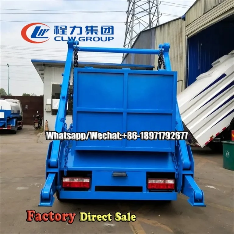 Dongfeng 4000 Liters Skip Loader Truck Arm Roll Container Refuse Truck ...