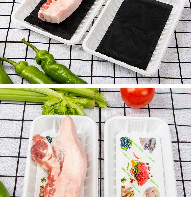 100% Pulp Food Packaging Bag Water Blood Meat Absorb Pads for Meat ...