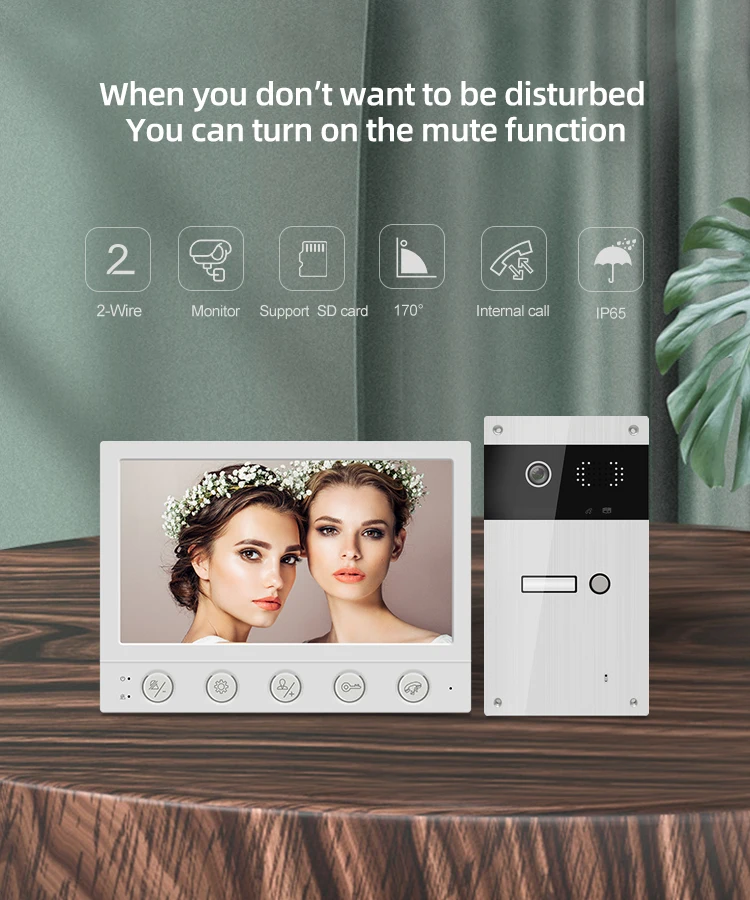 2-wire Video Door Phone System Easy Install Homemade Video Intercom Door Bell Door Phones For ...