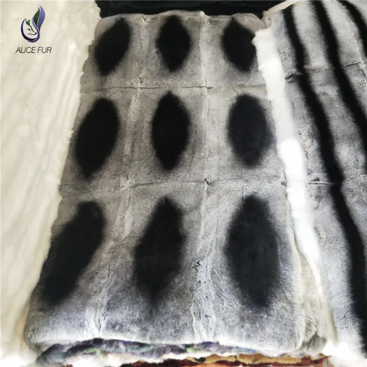 Top Quality Snow White Rex Rabbit Fur Plates / Carpet / Blanket ...
