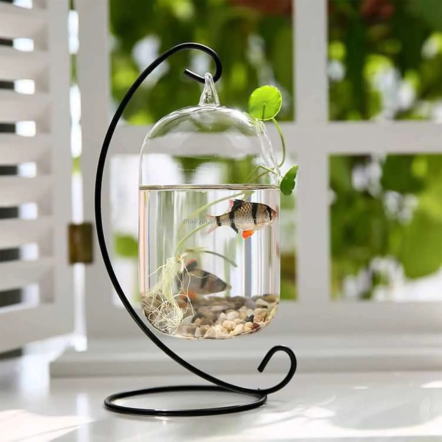 Desktop Metal Fish Tank Display Racks - Terrarium Ornament Holders