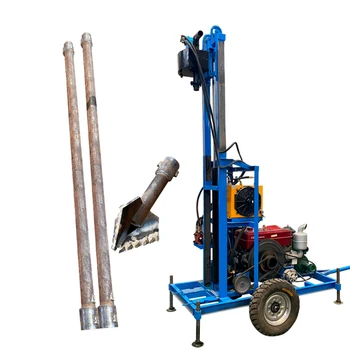 Heavy Duty Borehole Equipment Portable Drilling Rig Diesel Engine Used ...