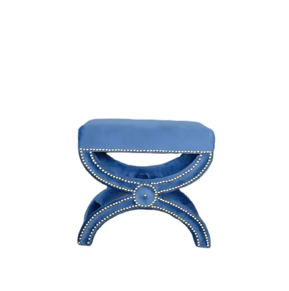 Cross Leg Vintage Soft Wooden Velvet Footstool Ottoman| Alibaba.com