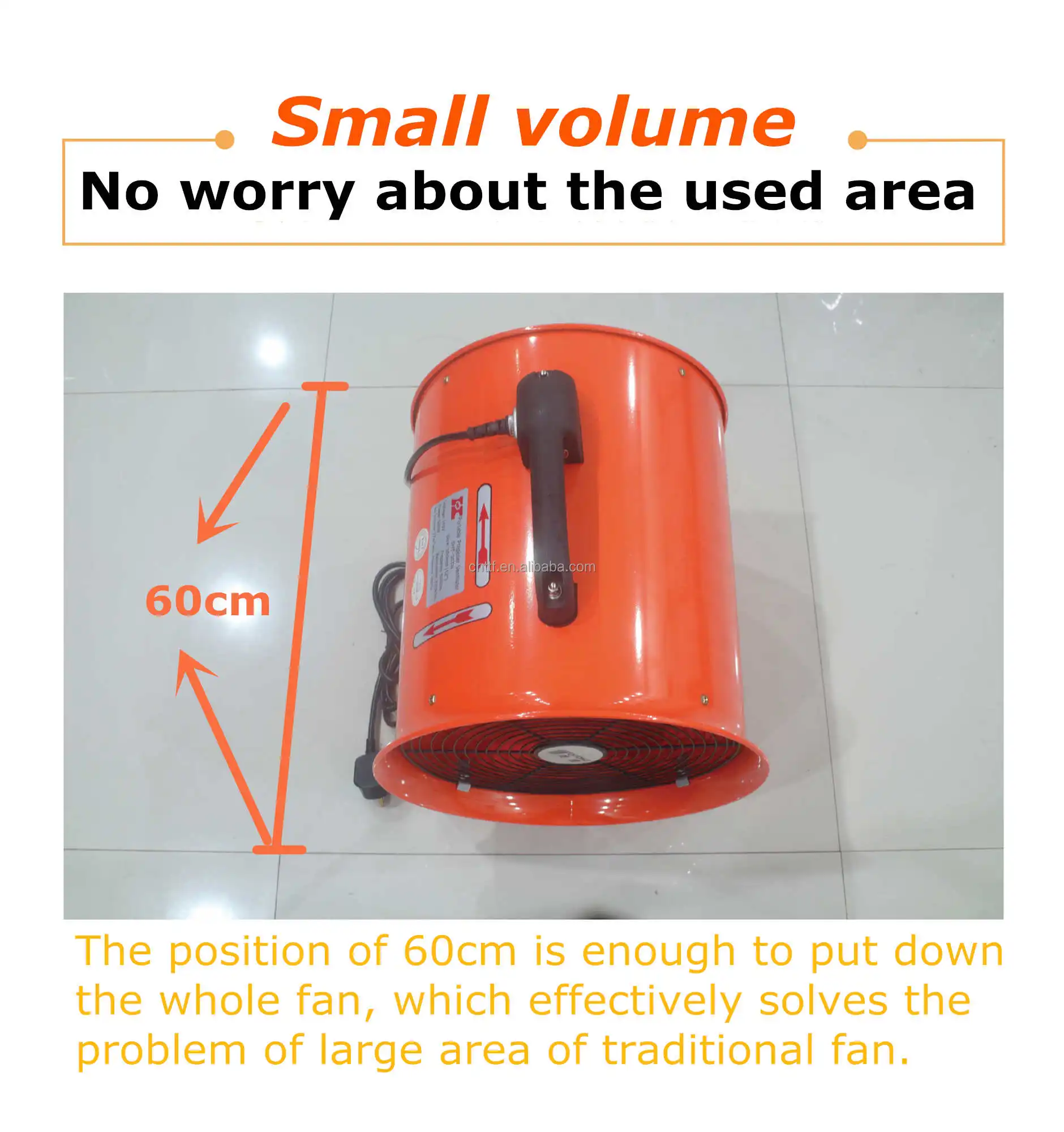 CTF300-2 Portable Axial Flow Ventilator 12 Inch, 550W Blower Fan for ...