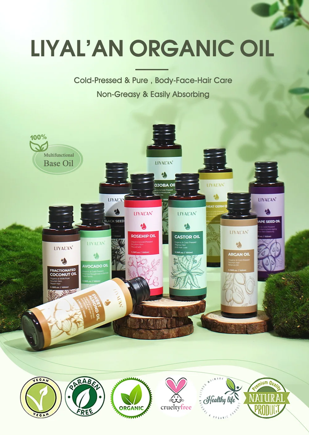 Hair Care Organic Castor Oil Black Seeds And Spa Body Care Massage ...