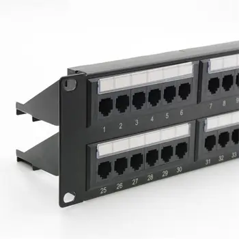 Network Cabling Rack Mount 48port Utp Cat5e/cat6 2u 19 Inch Patch Panel ...