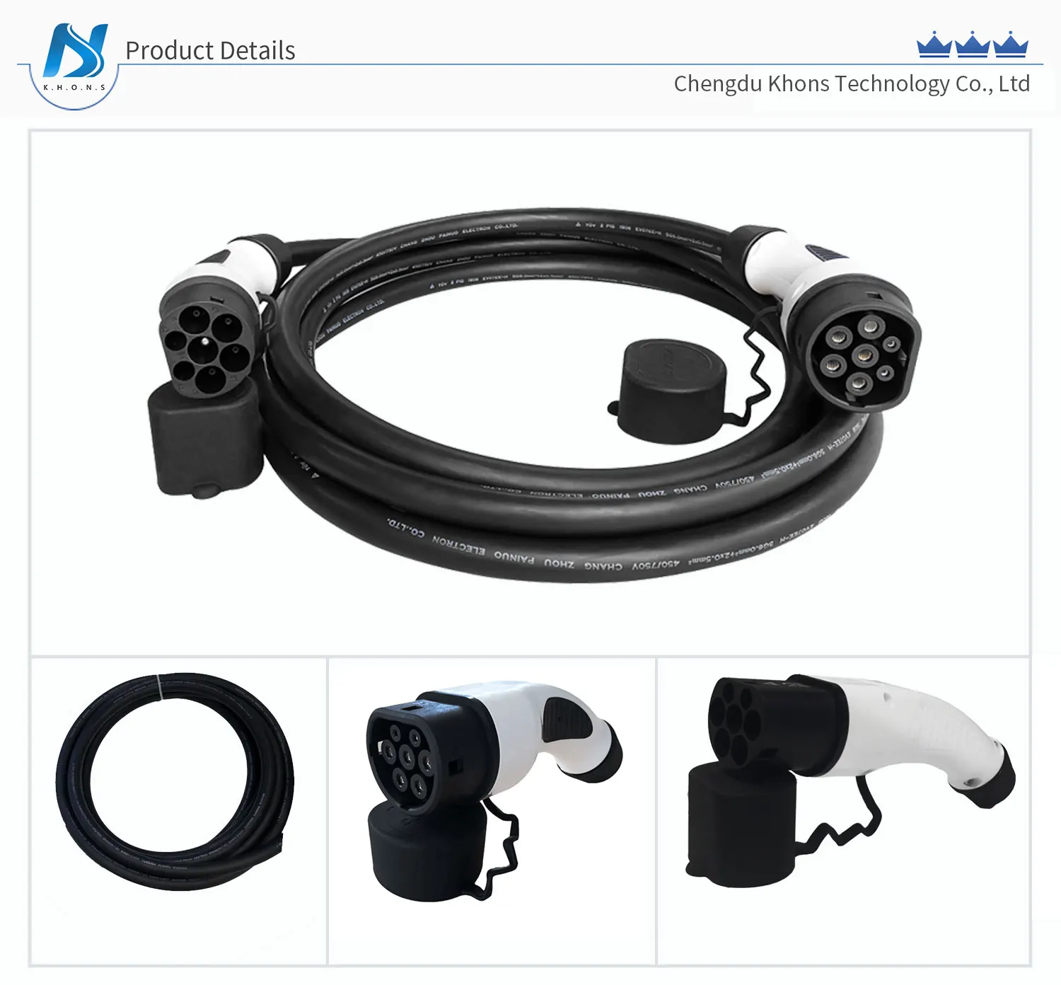 7.3kw Ev Charger Connector Iec62196-2 Type2 Female To Male Extension ...