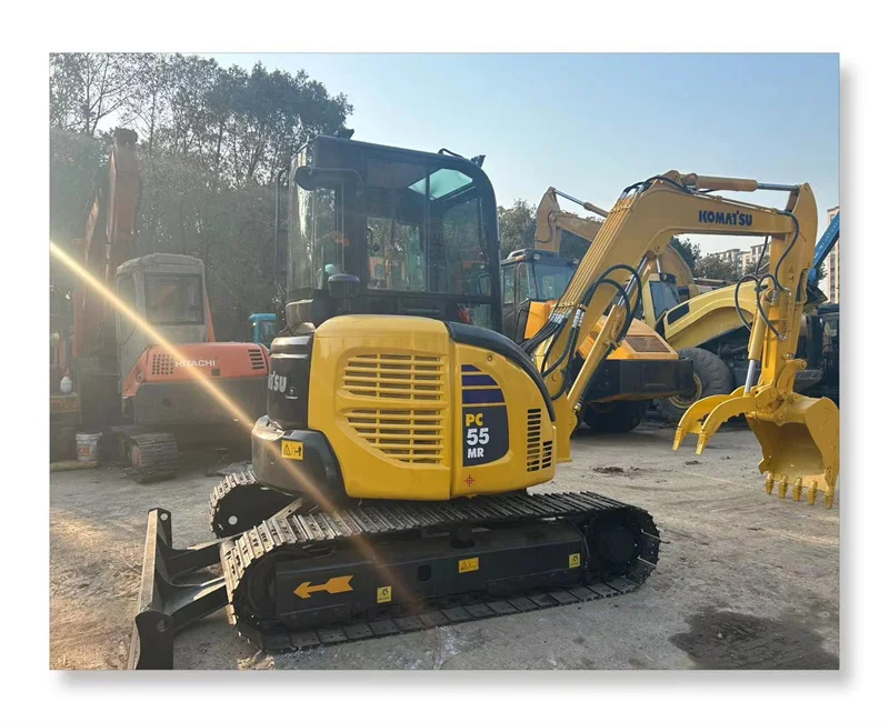 High Quality Used Komatsu Mini Excavators Pc55mr 5.5ton Used Mini Crawle Excavators Komatsu ...