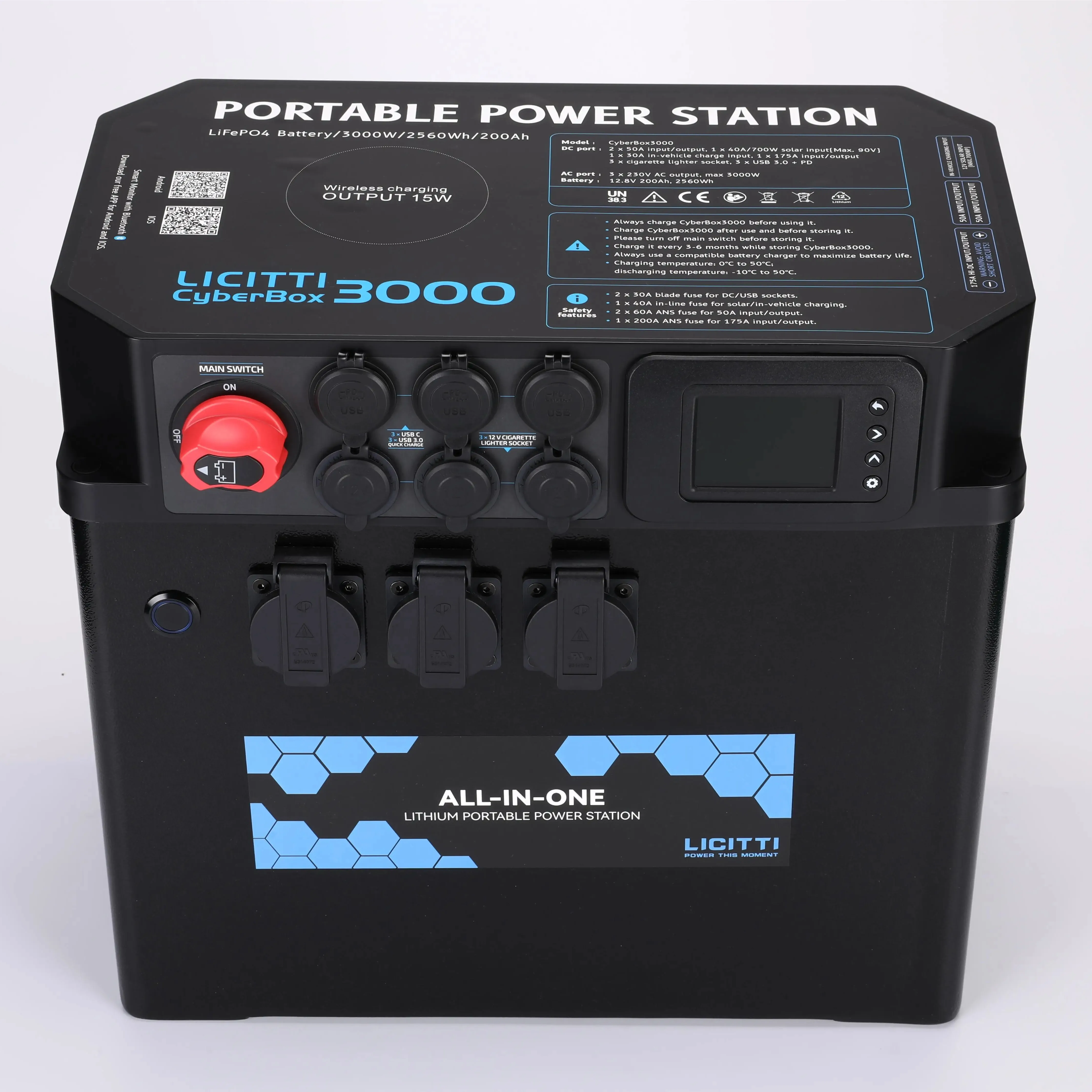 Licitti Solar Rechargeable Battery Generator Lifepo4 3000w Portable ...