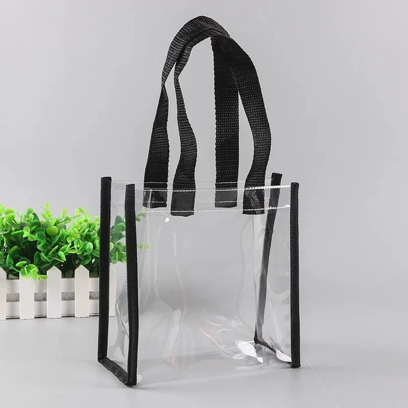 Clear Tote Bags Pvc Plastic Tote Bag With Handles Bulk Stadium Approved ...