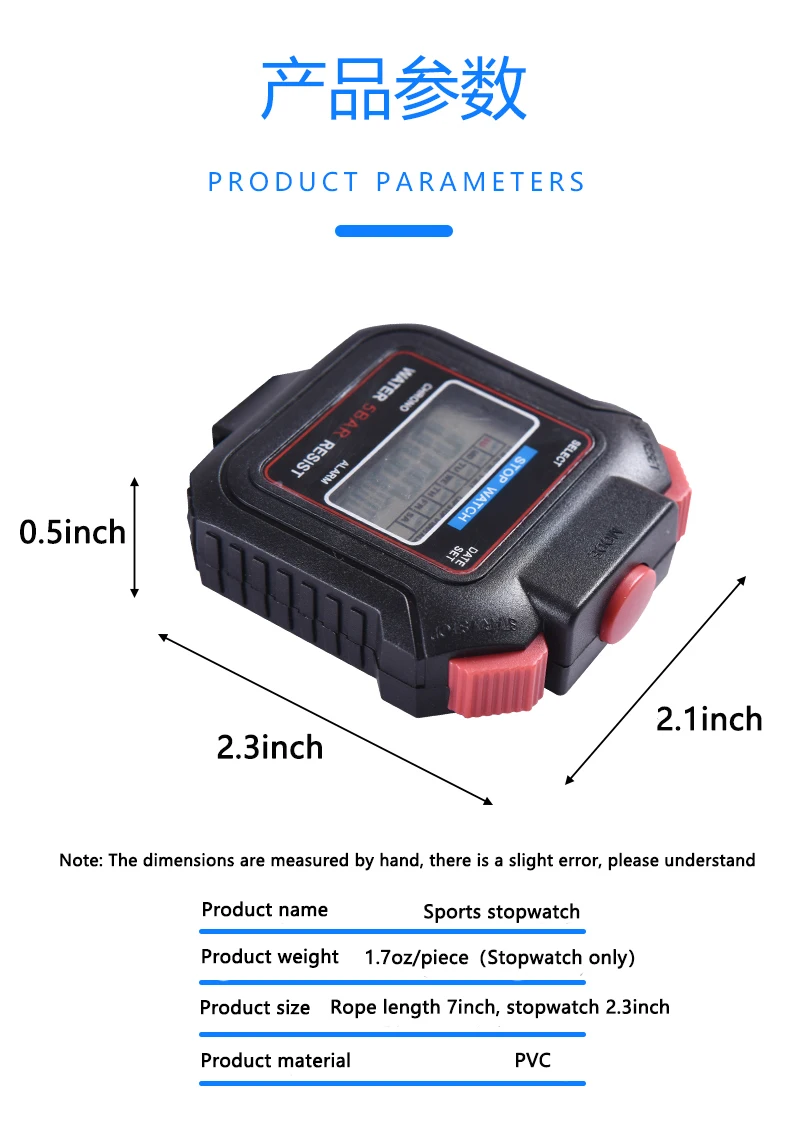 Three Row 10 Track 100 Track Memory Waterproof Electronic Stopwatch Timer Track Training Running ...