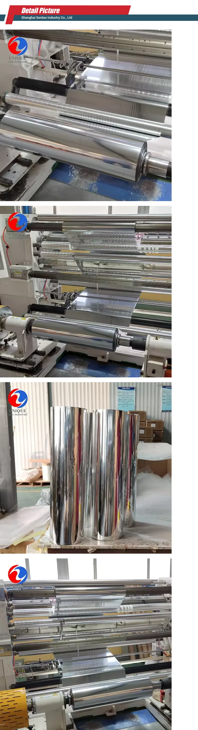 Sentao Solvent Free Mirror Silver Hot Stamping Foil for PS PVC Profiles ...