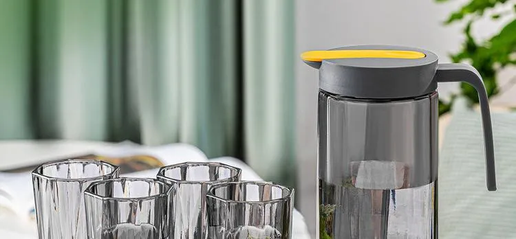 32oz 1Liter Round Glass Water Juice Jug With 4pcs Glass Cup Glass ...