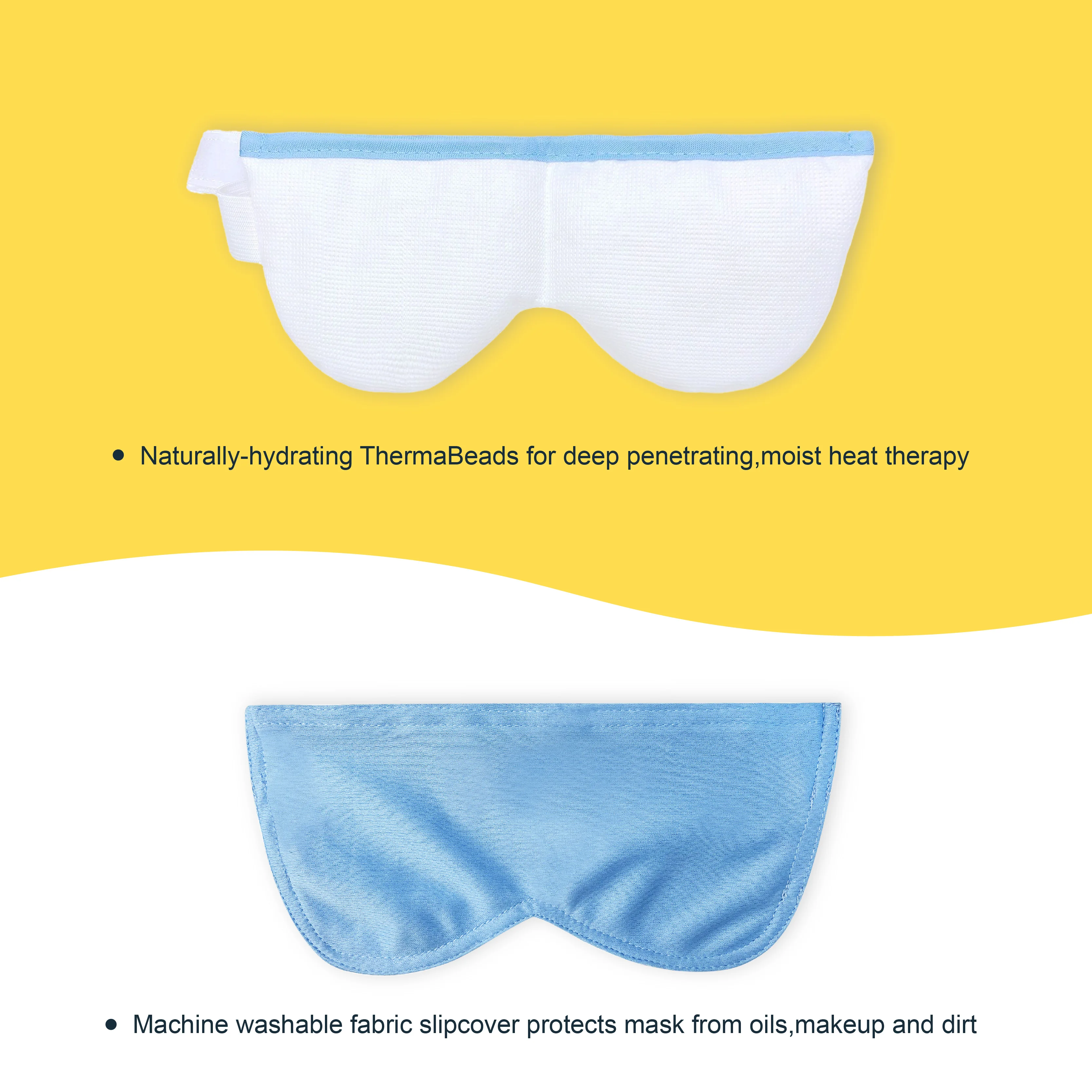 Microwavable Natural Clay Bead Steam Weighted Reausable Compression Eye ...