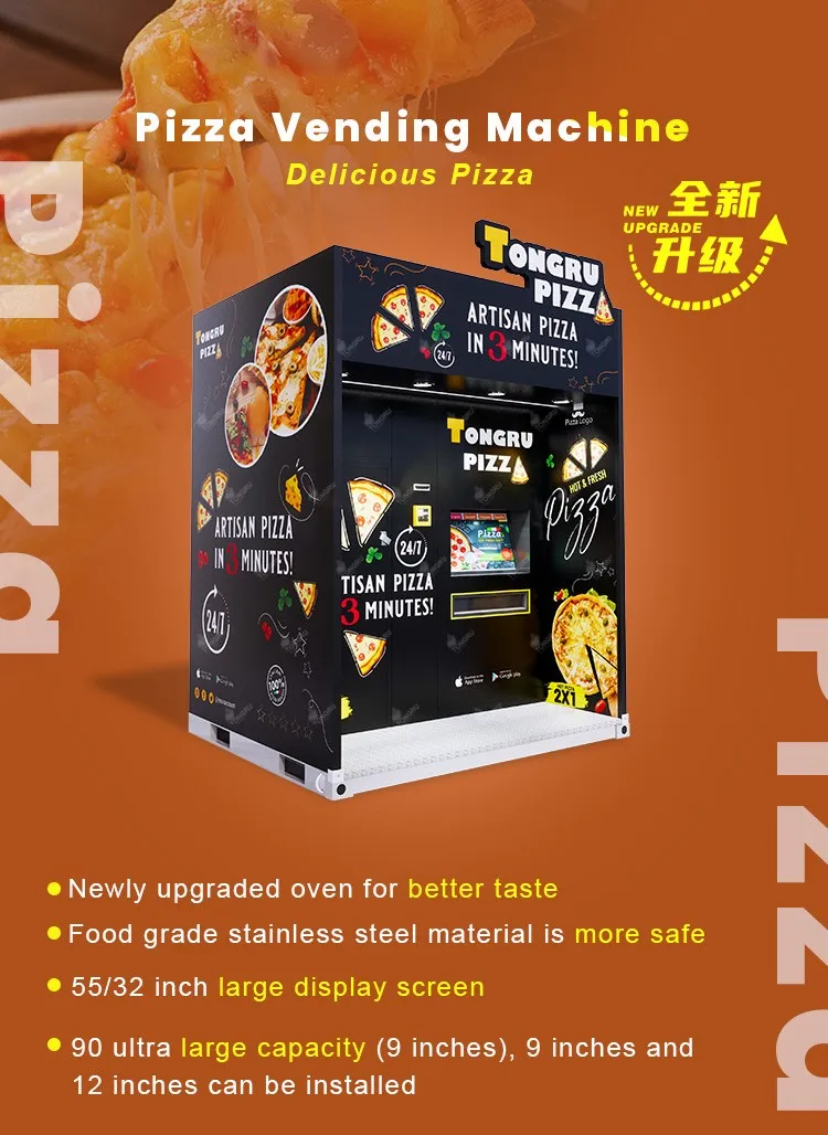 Hot Food Vending Machines Kiosk Mquina Expendedora De Pizzas Container ...