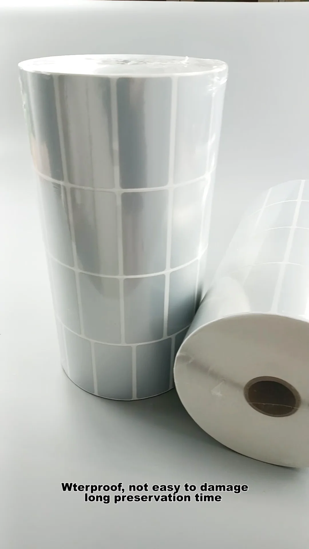 Factory Direct Color Thermal Label Logo Custom Sticker Silver Matte ...