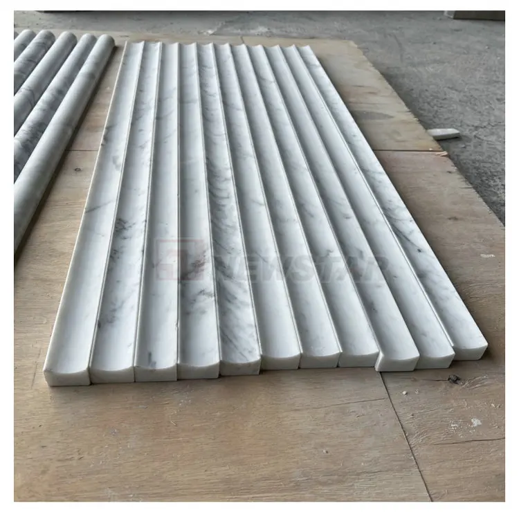 Wall Cladding Marble Strips Pin On Finishes Tile Rifluted Marble Field ...