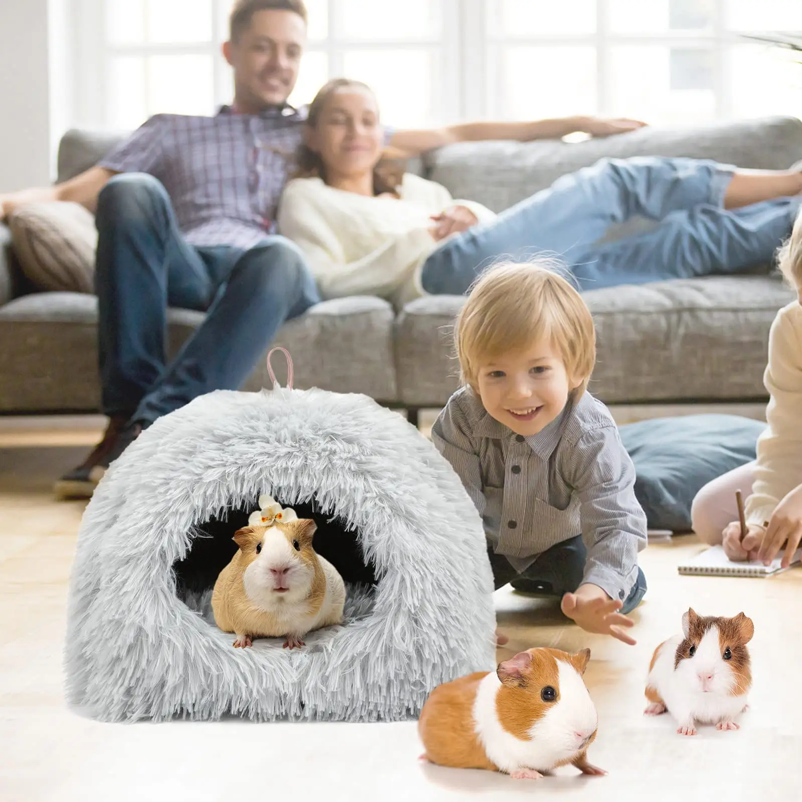Custom Long-haired Hamster Nest Soft Warm Plush Nest Squirrel Hamster ...