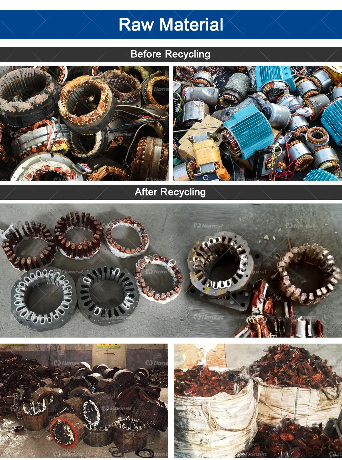 Used Scrap Motor Stator Breaker - Efficient Copper Recovery