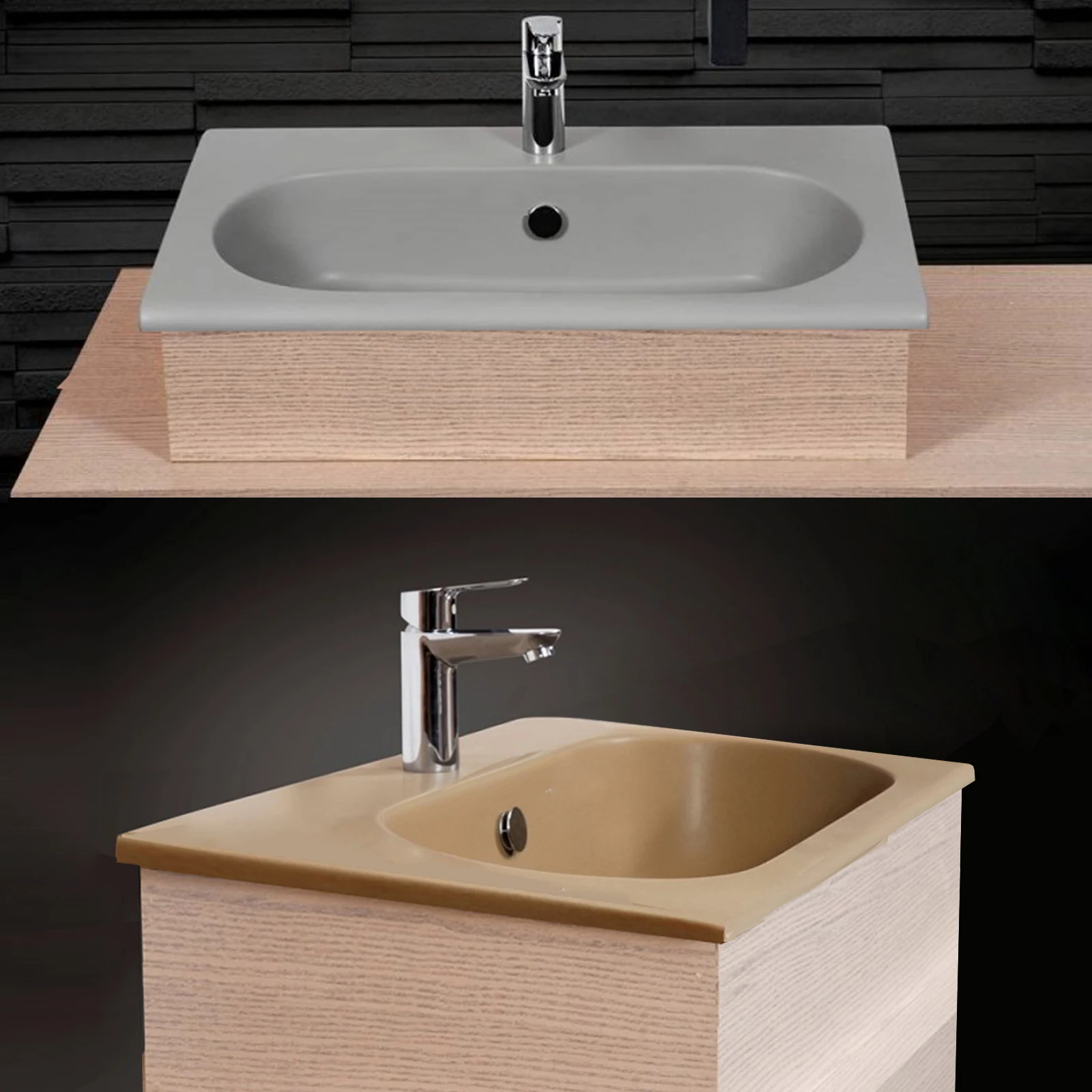 Slab Sink Mobile Milano Face Basin Premium Table Top Sink Vanity Unit ...